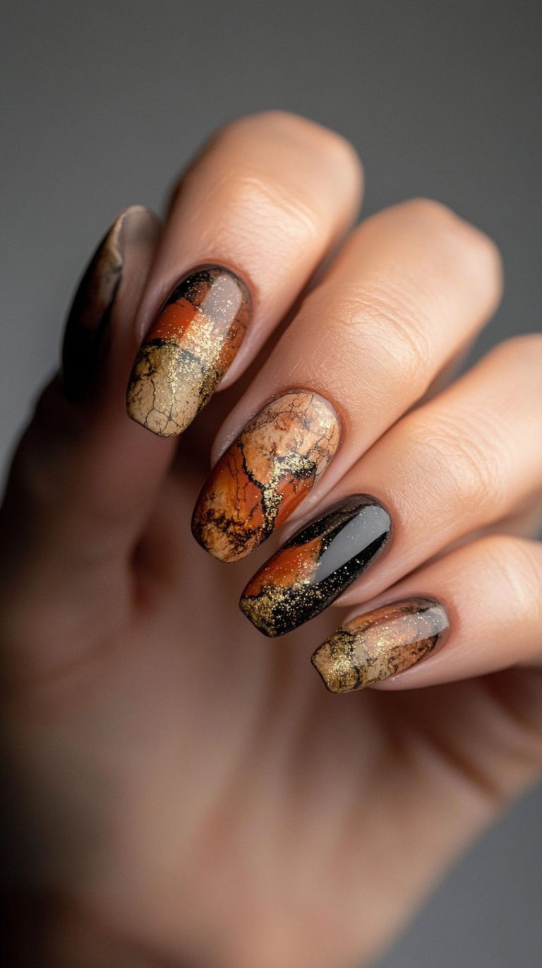 Tortoise Shell Nails 2025 – Best Ideas and Designs: Almond, Square ...