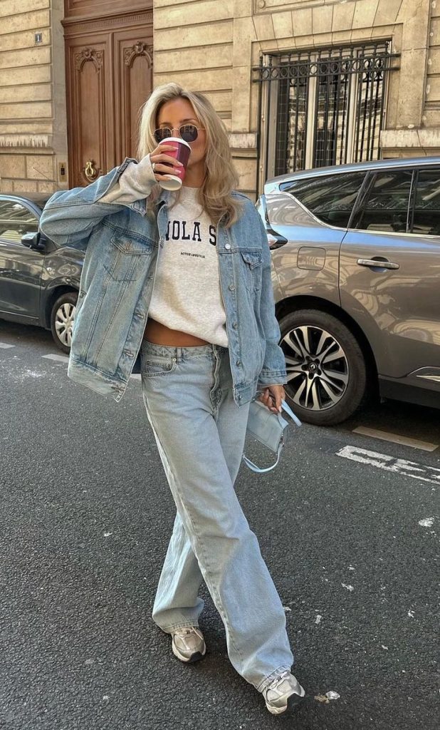 Jean Jacket Outfits 2025: 25 Bold Ways to Wear Oversized, Cropped and ...