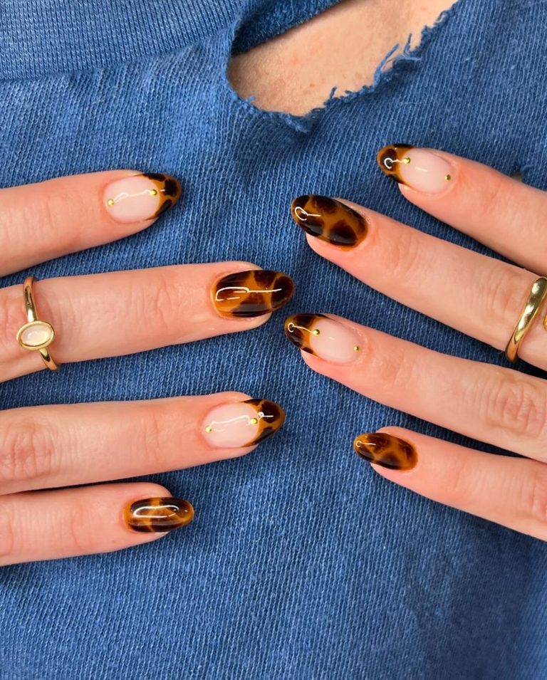 Tortoise Shell Nails 2025 – Best Ideas and Designs: Almond, Square ...