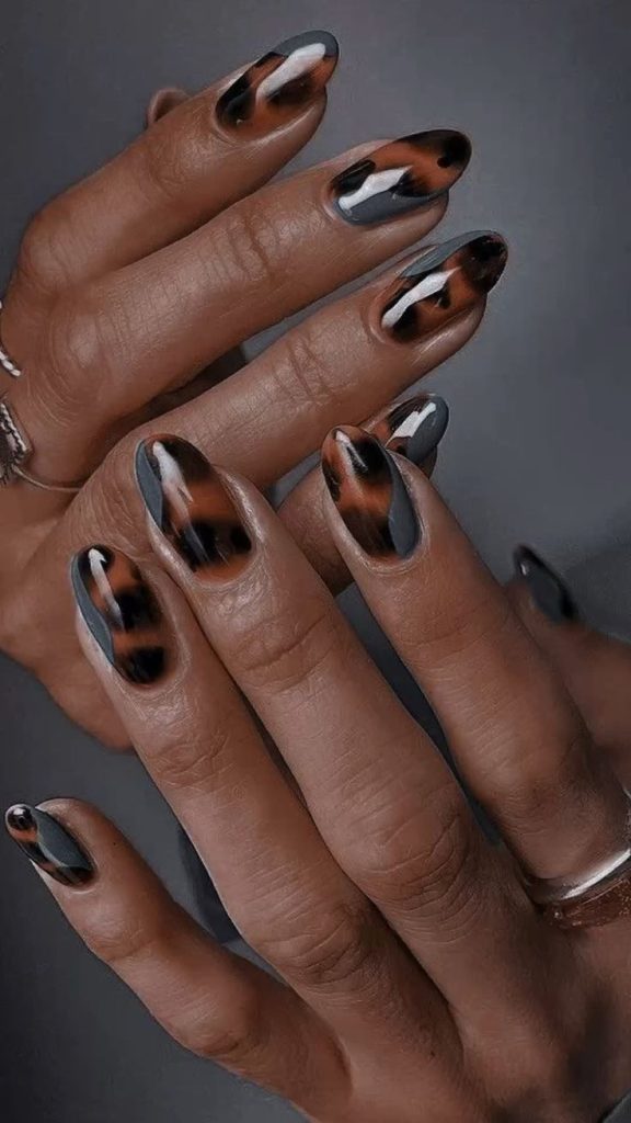 Tortoise Shell Nails 2025 – Best Ideas and Designs: Almond, Square ...