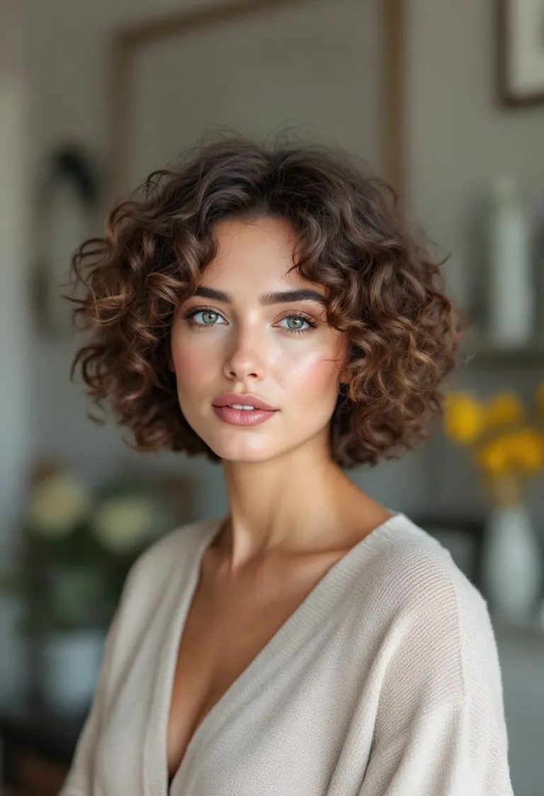 Short Curly Haircuts 2025 – Chic Ideas for Round Faces, Oval Shapes ...