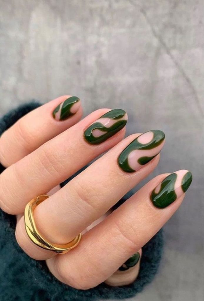 Green Fall Nails 2025 – Best Autumn Nail Designs, Inspo and Ideas with ...